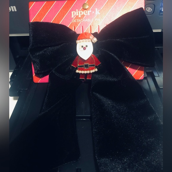 Piper K | Accessories | Piper K Detachable Santa Black Velvet Bow ...